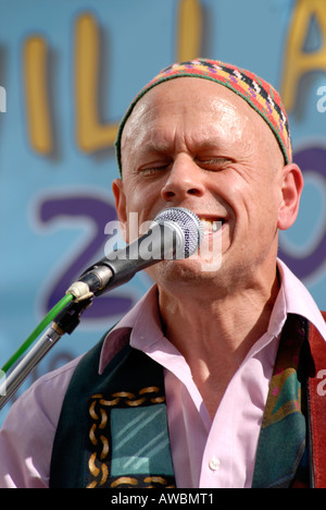 Musician Tim Hain and his band performing at the Belsize Park Festival ...