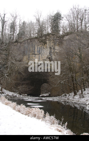 Karst Bridge, a natural limestone arch from, Cretaceous Period with ...