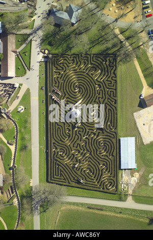 Aerial view of Longleat maze Stock Photo - Alamy
