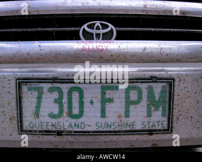 Car number plate Queensland Australia Stock Photo - Alamy