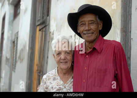 An elderly Cuban woman age aged 60s, head and shoulders portrait ...