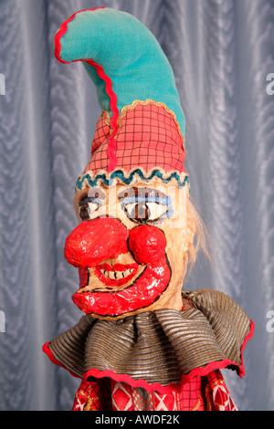 Traditional Punch hand puppet from Punch and Judy show performance of ...