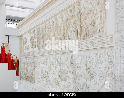 Relief depicting the Emperor Augustus and his family making an offering ...
