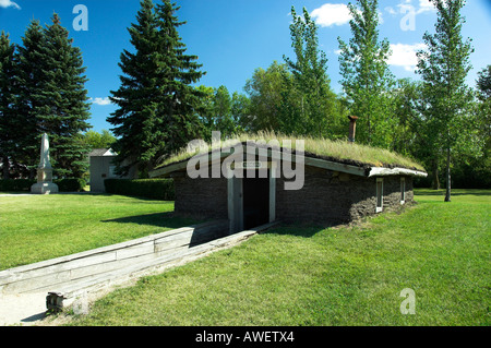 The Semlin an historic old sod house at The Mennonite Heritage Village ...