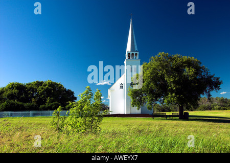 The historic St Antoine de Padoue Church at Batoche Saskatchewan Canada ...