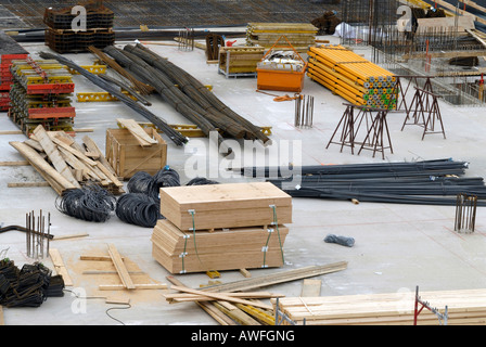Construction site with storage of building materials Stock Photo ...