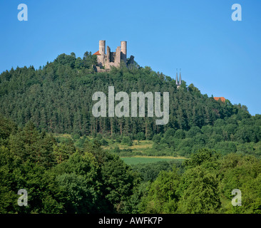 Burg Hanstein castle ruins near Bornhagen, Thuringia, Germany, Europe ...