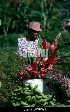 Local market in Roseau, Dominica, Caribbean Stock Photo - Alamy