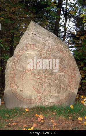 SWEDEN UPPLAND RUNE STONE Stock Photo - Alamy