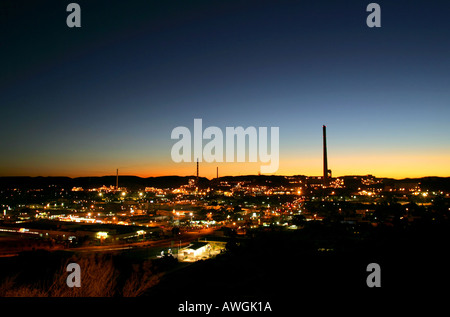 Mining city Mount Isa at night Stock Photo - Alamy