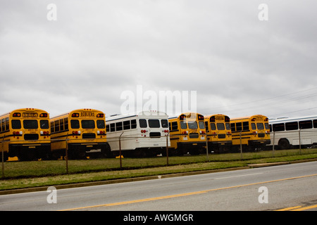 School Bus Depot in Macon Georgia Stock Photo - Alamy