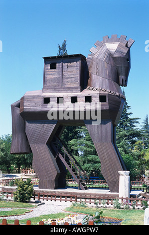 Turkey - Troy. Reconstruction of the wooden horse of Troy Stock Photo ...