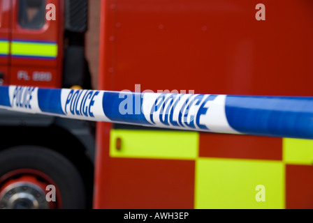 Fire service cordon tape Stock Photo - Alamy