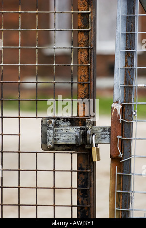 Old lock gates on disused and derelict section of the Neath Canal at ...