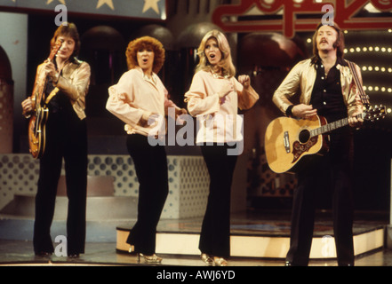 BROTHERHOOD OF MAN UK pop group about 1976 Stock Photo - Alamy