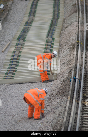 railway maintenance work being carried out on the midland main line in ...