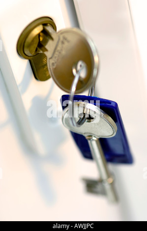 house key in the door Stock Photo - Alamy