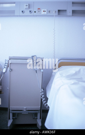 Close-up of push buttons of hospital bed Stock Photo - Alamy