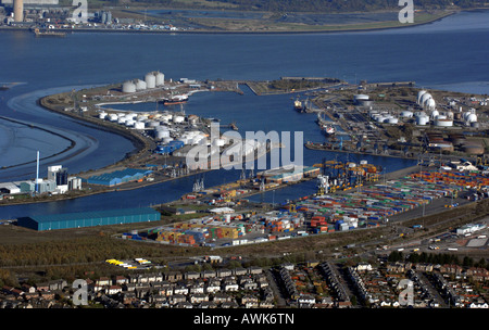 Aerial view of Grangemouth docks in Scotland Stock Photo - Alamy