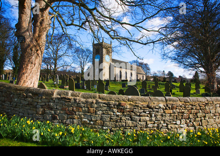 St Peter's Church Addingham, Yorkshire, in the spring Stock Photo - Alamy