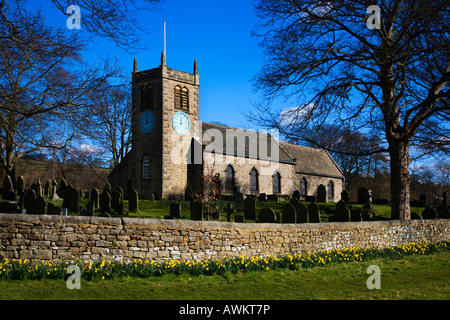 St Peter's Church Addingham, Yorkshire, in the spring Stock Photo - Alamy