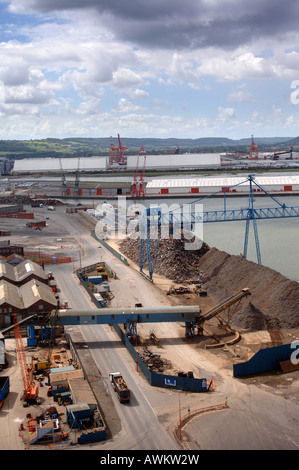 An aerial view of Avonmouth Docks, Bristol, South West England, UK ...