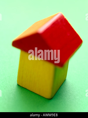 Wooden Toy House Symbols Stock Photo - Alamy