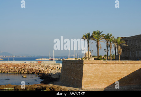 italy, sardinia, alghero, catalan walls, san giacomo tower Stock Photo ...