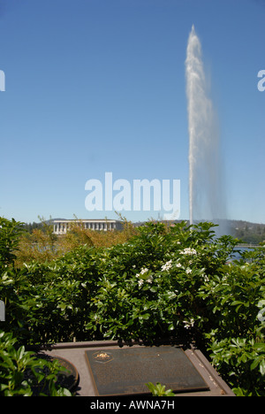 Captain Cook Memorial Fountain Water Jet Lake Burley Griffin Canberra ...