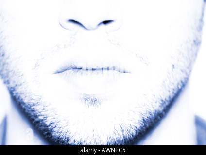 Lower part of man's face, close-up Stock Photo - Alamy