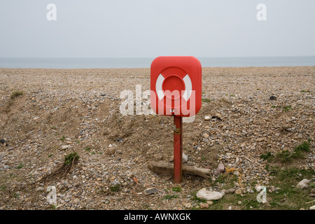 life buoy on stand on beach Stock Photo - Alamy