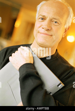 Image of data processing with people portraits on red and black ...