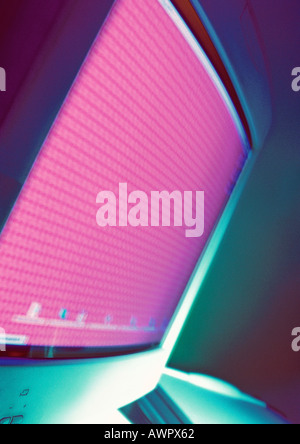 Image of screens with data processing and desktop computer screen with ...