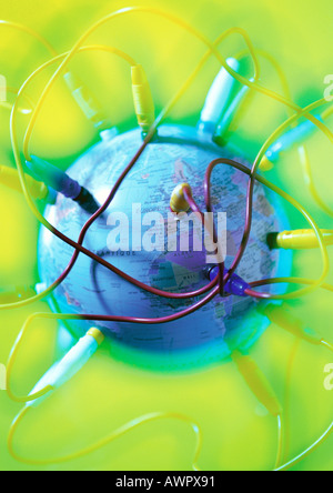 Power plug and earth wire connected to Japanese electrical outlet on ...