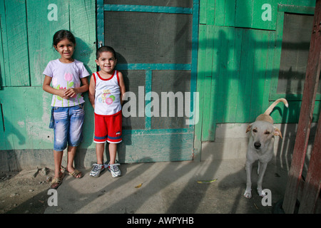 HONDURAS Children The slum barrio of Chamelecon San Pedro Sula ...