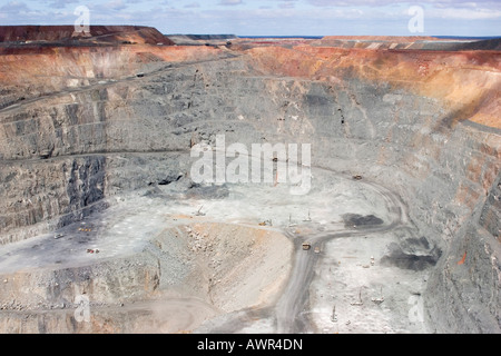 View of the Super Pit gold mine, formally known as Fimiston Open Pit in ...