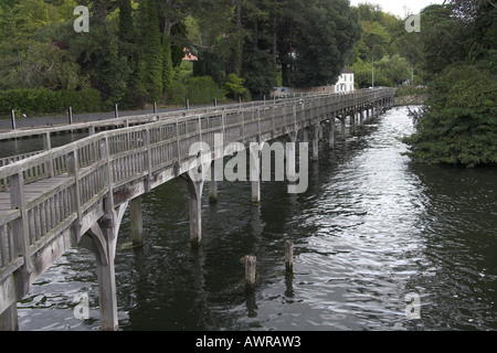 The footbridge over the River Thames by Marsh Lock Henley in ...