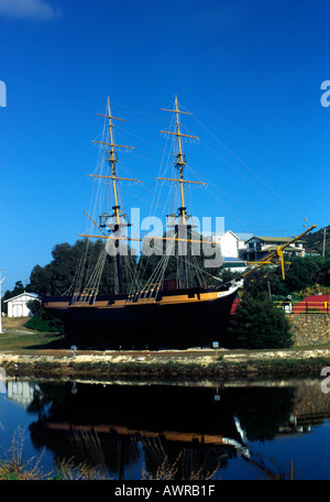 Replica of the brig "Amity", which brought the first Europeans to ...