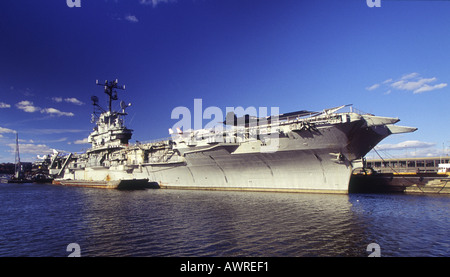 USS Interpid Aircraft Carrier museum Hudson River New York USA Stock ...