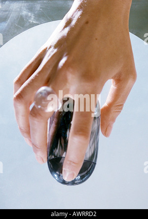 Modern computer mouse on color background Stock Photo - Alamy