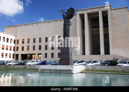 library and great hall building of the Sapienza University in Rome ...