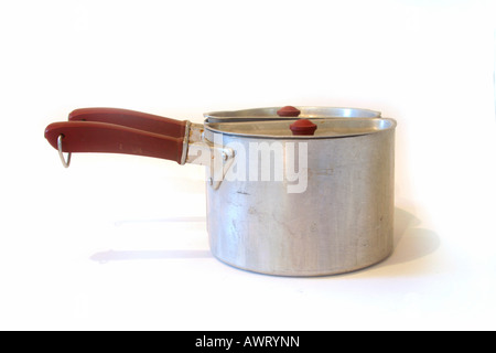 Swan split saucepans. Divided saucepans. Two half saucepans that use ...