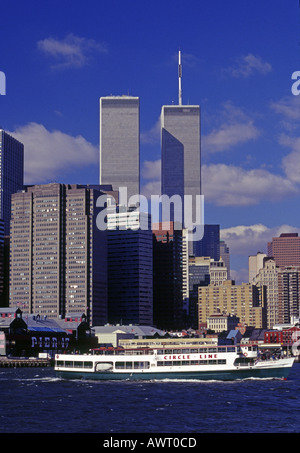The Manhatten Skyline pre 9 11 New york USA Stock Photo - Alamy