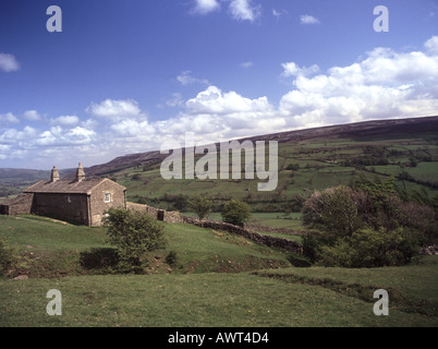 Farm above Low Row Swaledale Yorkshire Dales England Stock Photo - Alamy