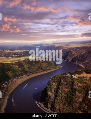 Lorelei rock above the Rhine river, Upper Middle Rhine Valley UNESCO ...