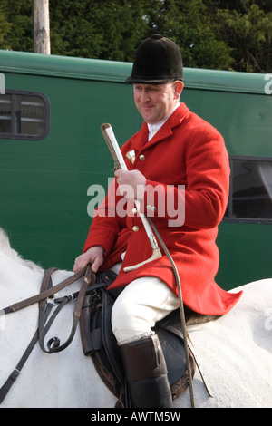 Huntsman of the Essex and Suffolk Hunt England Stock Photo - Alamy