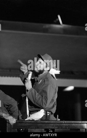 Cuba. Fidel Castro making victory speech in Havana the night of the ...