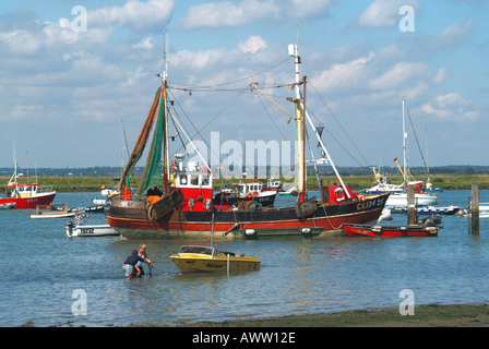 West Mersea boats in the Strood Channel close to the River Blackwater ...