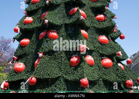 Christmas Tree with Coca Cola Baubles Stock Photo - Alamy