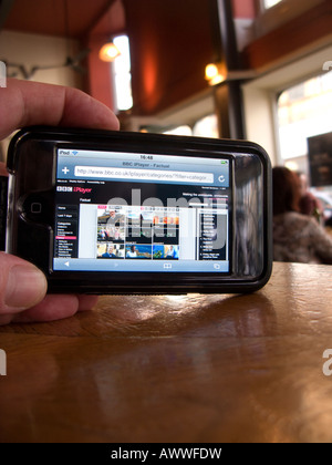 Watching programmes on BBC iPlayer Iplayer on Ipod Touch in wireless ...